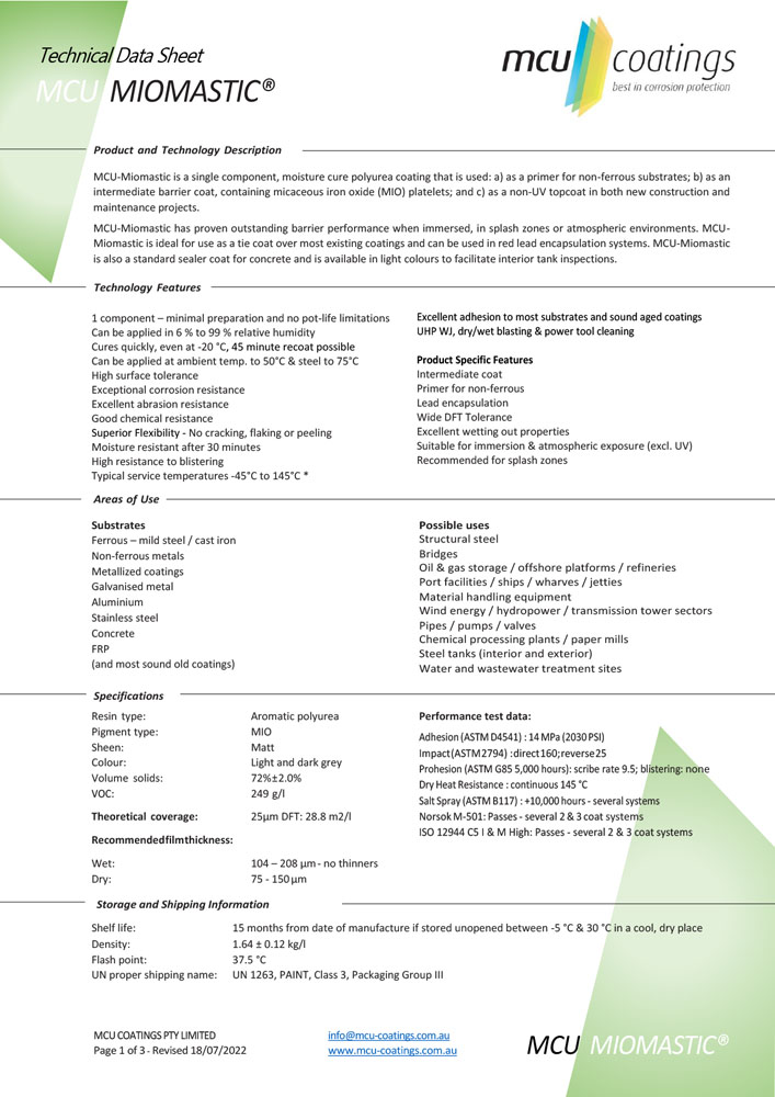 MCU-Miomastic from Swart & Sons